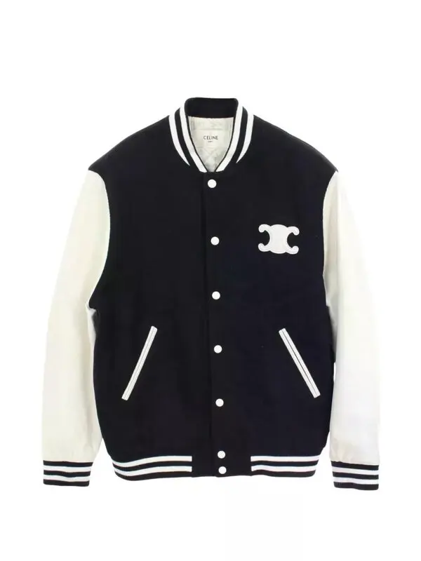 Celine 2000s Teddy Logo Bomber Jacket