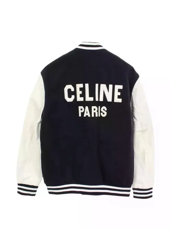 Celine 2000s Teddy Logo Bomber Jacket