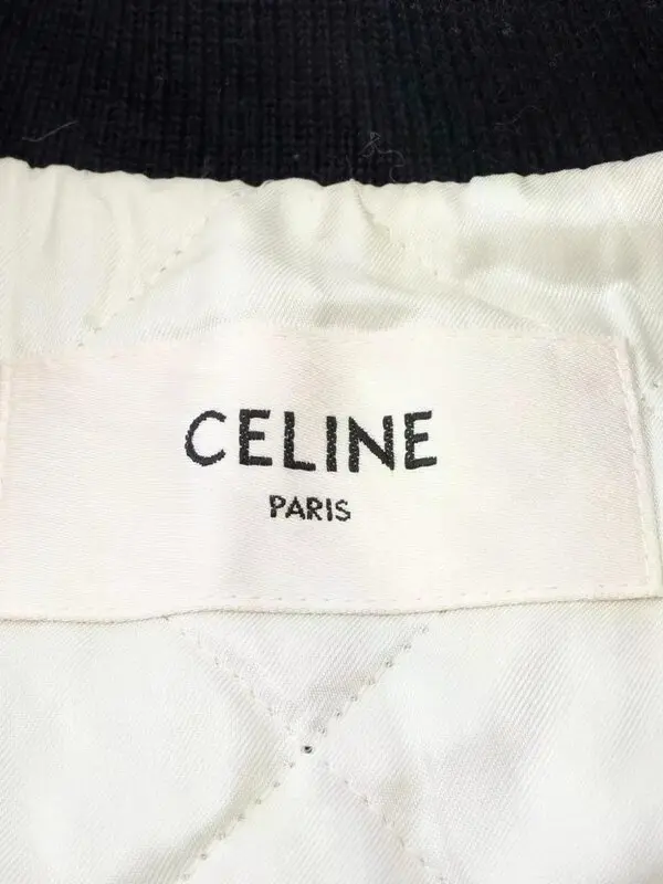 Celine 2000s Teddy Logo Bomber Jacket