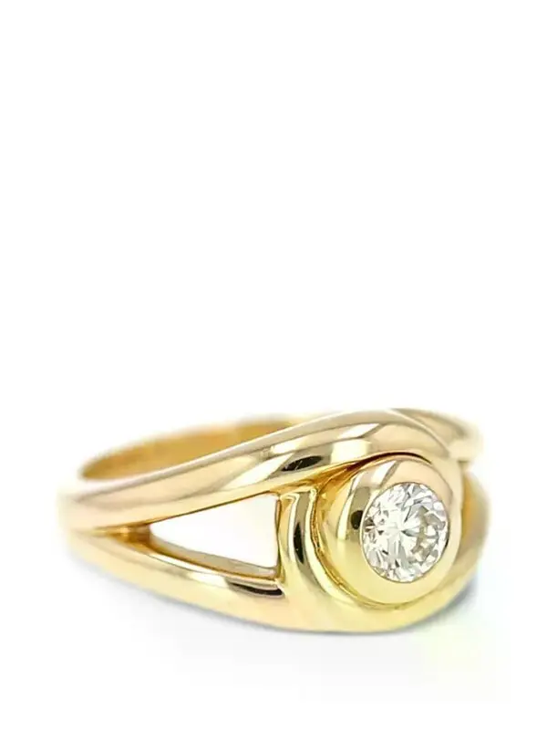 Cartier 1980s 18k Yellow Diamond Ring