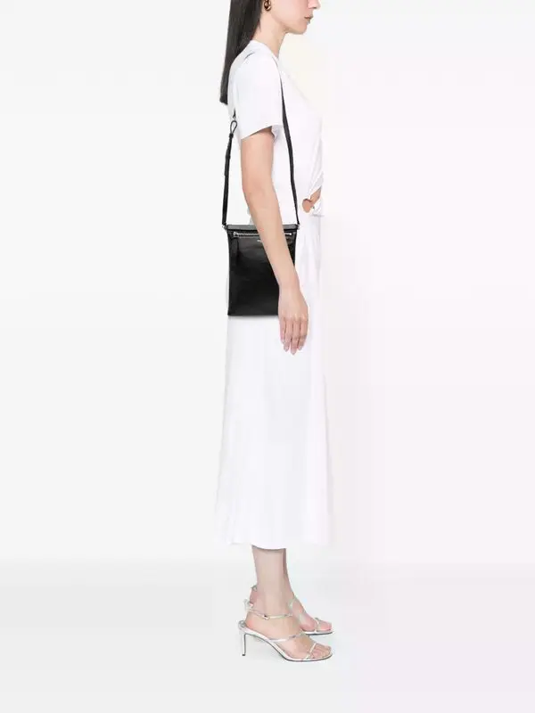 Saint Laurent 2023 Antiqued Lambskin Sid Flat Crossbody Bag