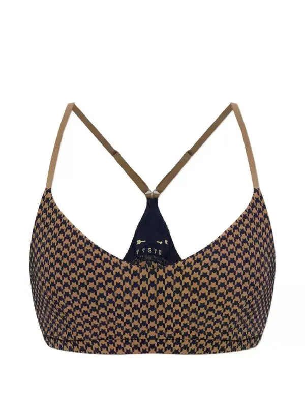The Upside Houndstooth-print Sports Bra