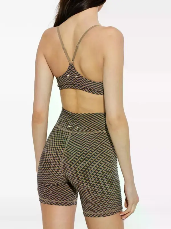 The Upside Houndstooth-print Sports Bra