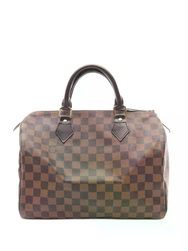 LOUIS VUITTON Damier Ebene Speedy Handbag - Brown