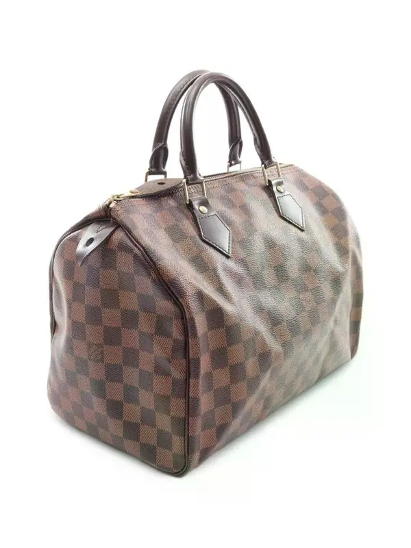 LOUIS VUITTON Damier Ebene Speedy Handbag - Brown