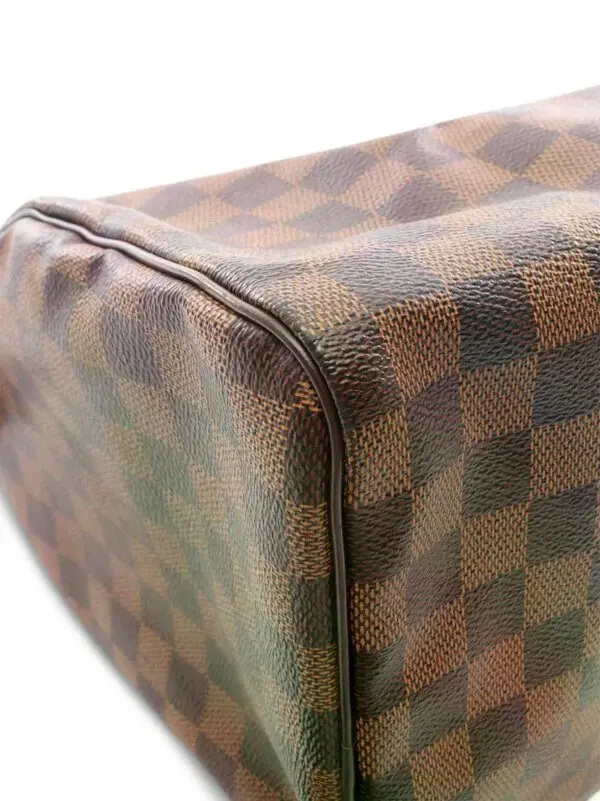 LOUIS VUITTON Damier Ebene Speedy Handbag - Brown