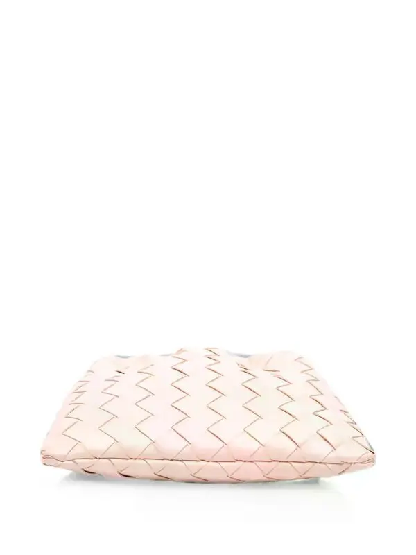 Bottega Veneta 2012-2026 Small Nappa Intrecciato Dustbag Drawstring Crossbody Bag - Pink