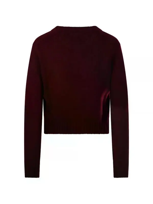 BEYOU Ribbed Knit Round-neck Sweater