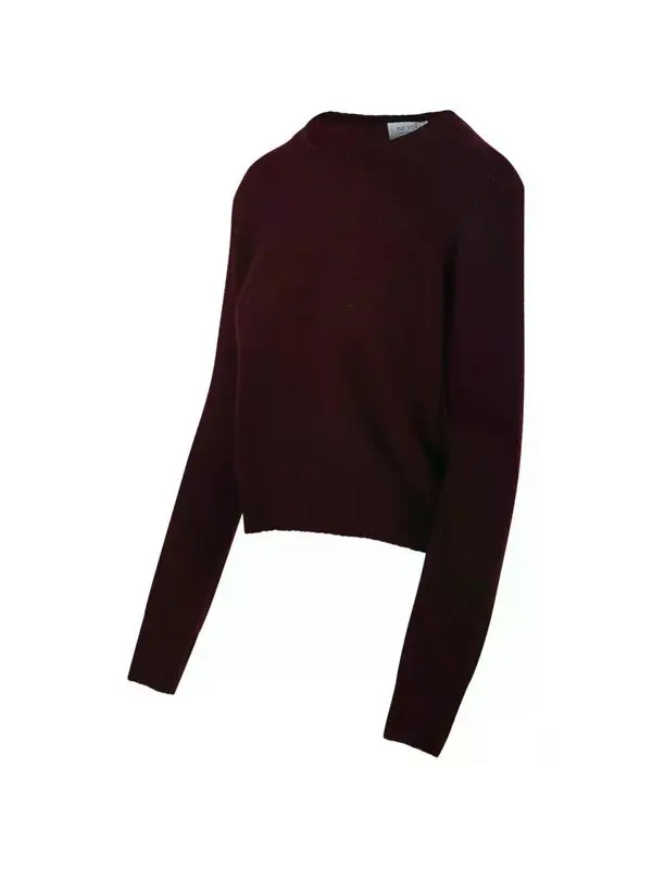 BEYOU Ribbed Knit Round-neck Sweater
