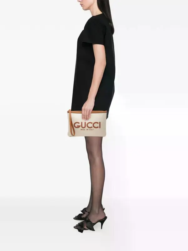 Gucci 2016-2026 Canvas Logo Clutch Bag