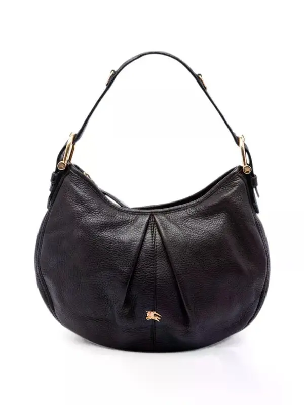Burberry 2000-2017 Small Leather Malika Hobo Shoulder Bag - Brown