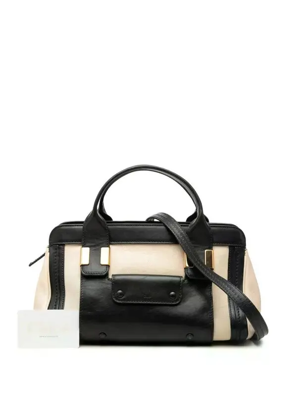 Chloé Small Bicolor Leather Alice Satchel