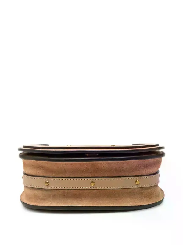 Chloé Nile Leather Satchel With Hoop Handle - Neutrals
