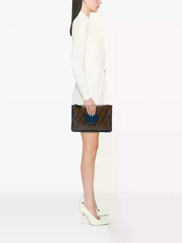 Fendi 2010-2026 Zucca Coated Canvas Clutch Bag