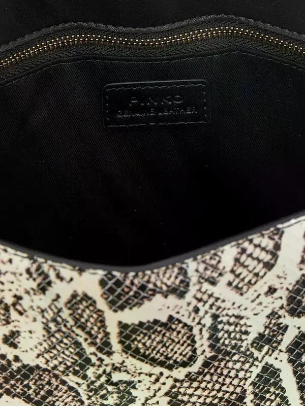 Pinko Love Bag Python-effect Leather Handbag