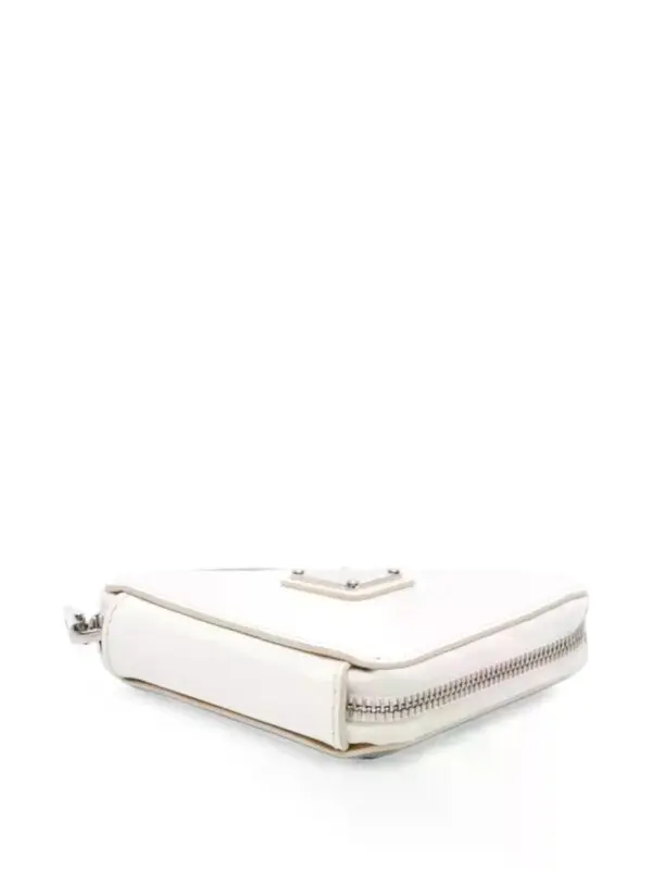 Prada 2013-2026 Mini Brushed Leather Triangle Chain Pouch Crossbody Bag