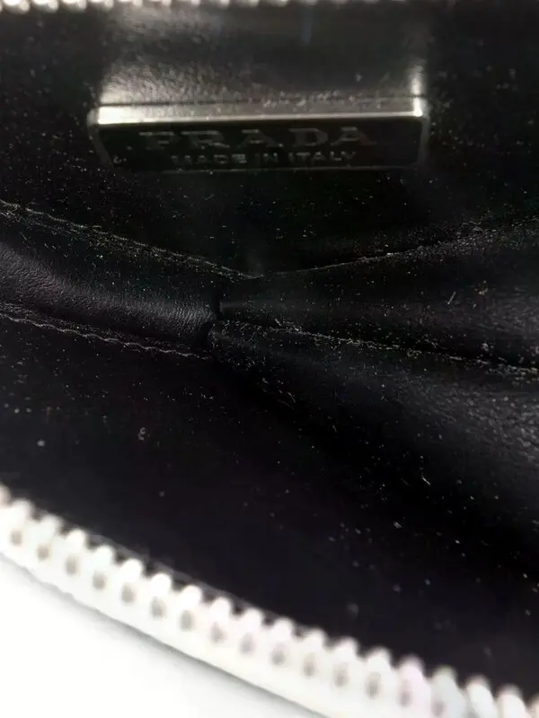 Prada 2013-2026 Mini Brushed Leather Triangle Chain Pouch Crossbody Bag