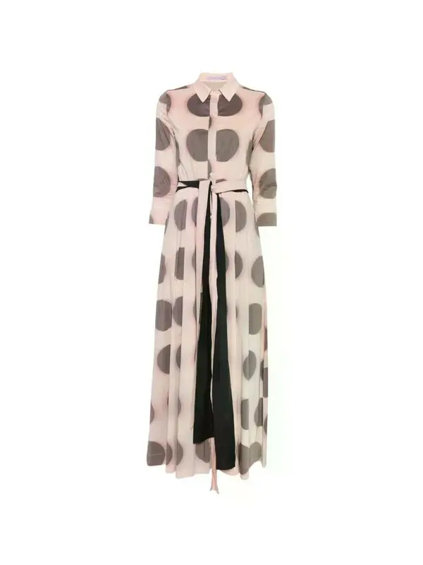 Camilla Polka-dot Belted Maxi Dress