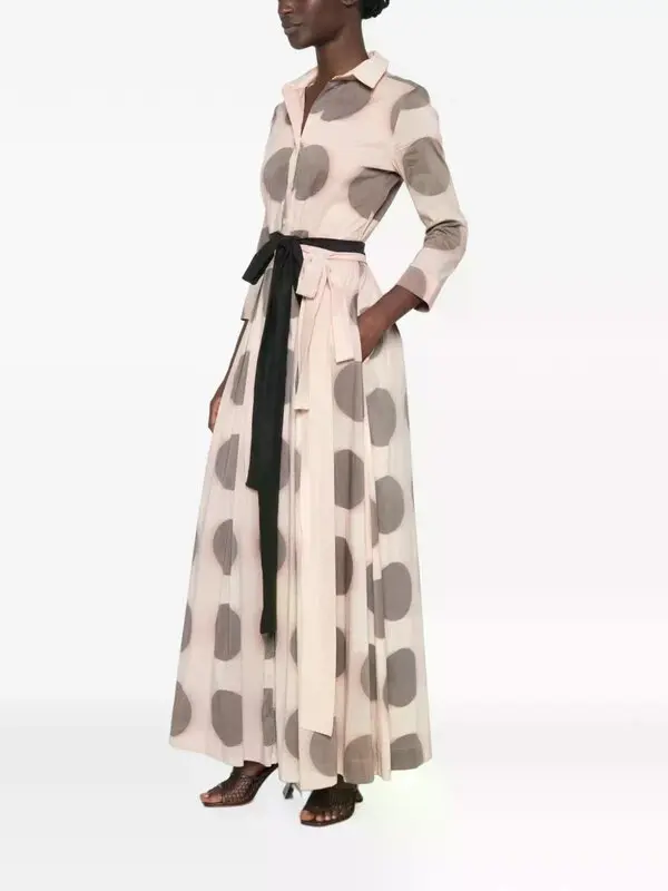 Camilla Polka-dot Belted Maxi Dress