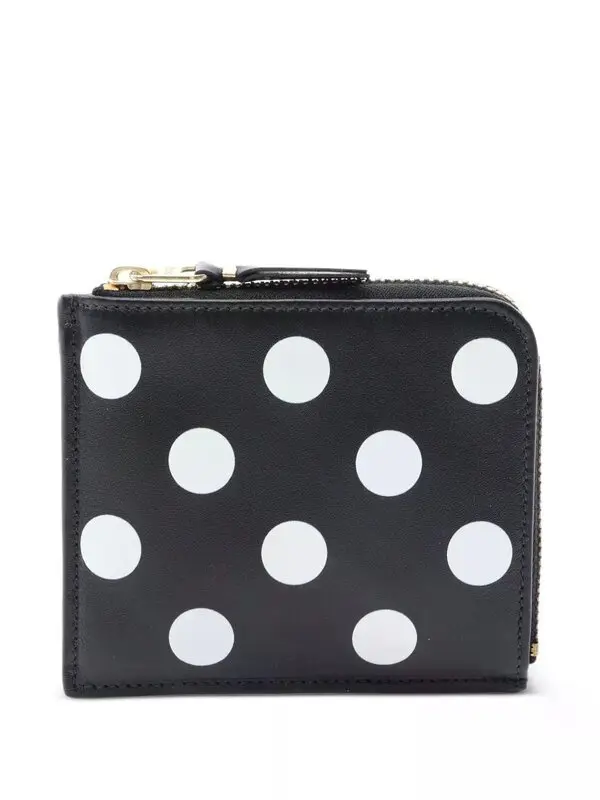 Comme Des Garçons 2020s Polka-dot Coin Purse - Black
