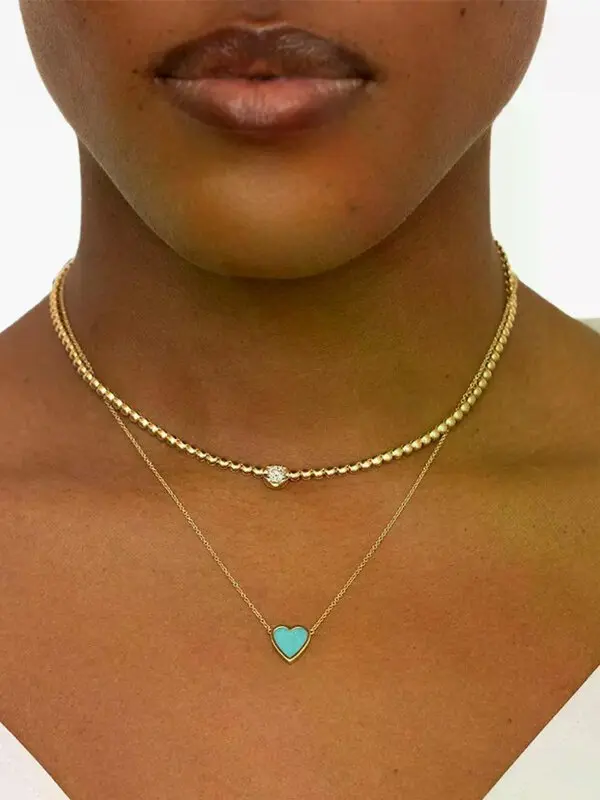 JENNIFER MEYER Mini Bezel Diamond Tennis Necklace - Gold