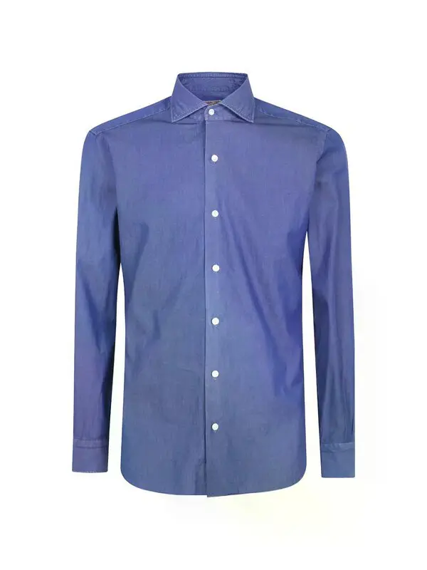 BARBA NAPOLI Spread-collar Button-up Shirt