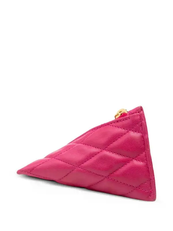 Saint Laurent 2021 Quilted Lambskin Berlingo Charm Coin Pouch - Pink