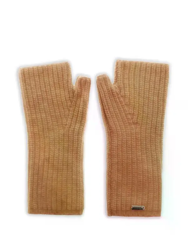 Herno Ribbed-knit Gloves - Brown