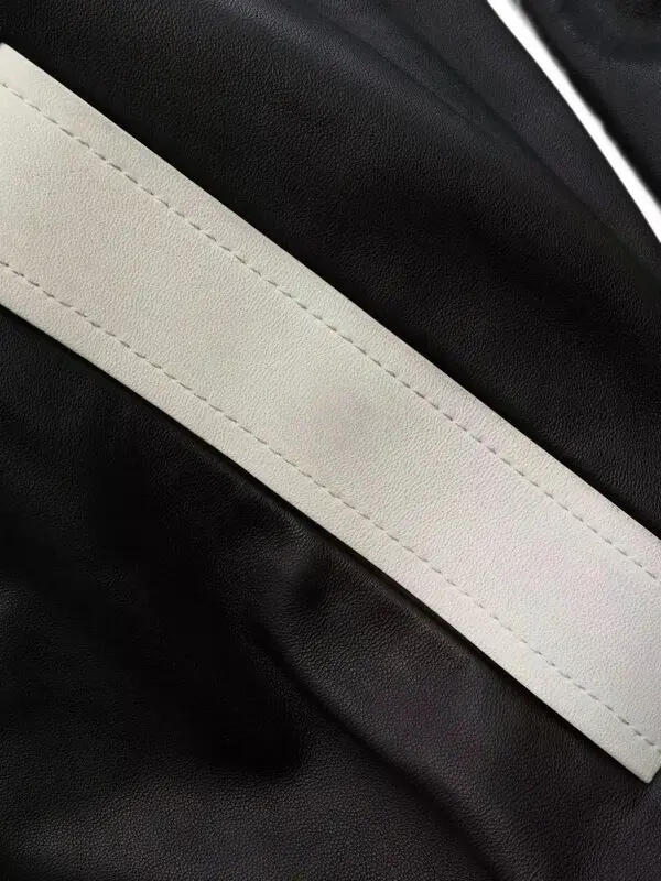 Givenchy And White Star Patch Leather Bomber Jacket