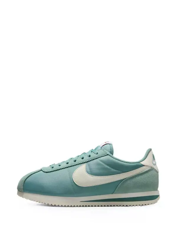 Nike Cortez Textile Sneakers With Suede Accents - Green