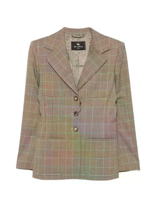Etro Check-pattern Wool Blazer