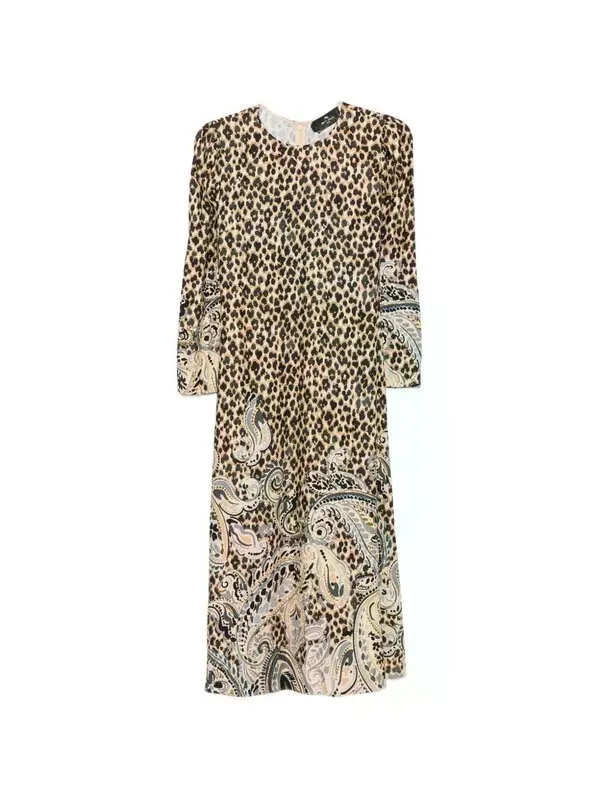 Etro Leopard Print Midi Dress