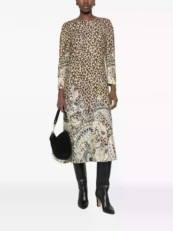 Etro Leopard Print Midi Dress