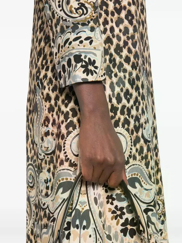 Etro Leopard Print Midi Dress