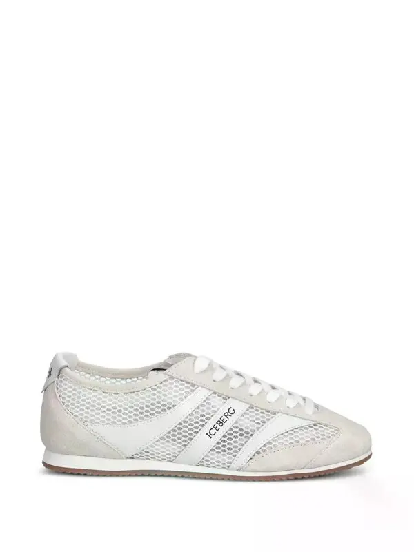 Iceberg Mesh-panelled Suede Sneakers