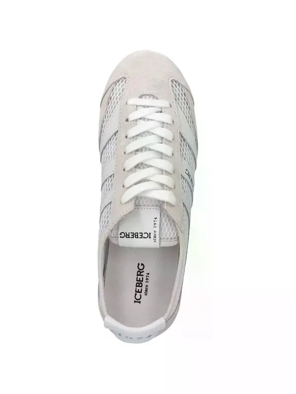 Iceberg Mesh-panelled Suede Sneakers