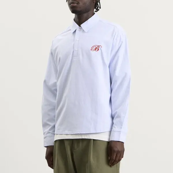 BOUND Half Button Script Oxford Shirt