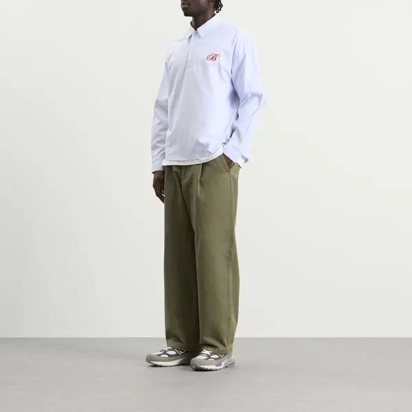 BOUND Half Button Script Oxford Shirt