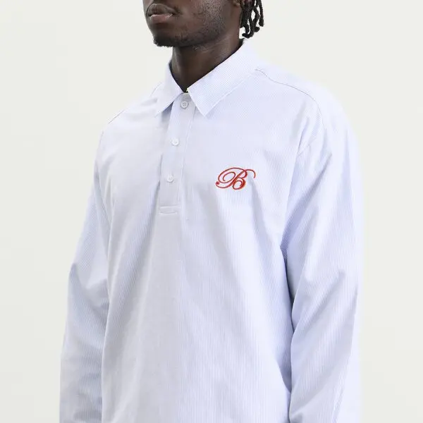 BOUND Half Button Script Oxford Shirt