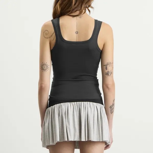 Gimaguas Oscar Button-front Ribbed Knit Tank - Black