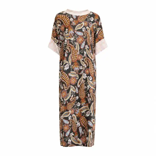 Miro Misljen Black / Brown Nomad Paisley Maxi Dress - Black/brown