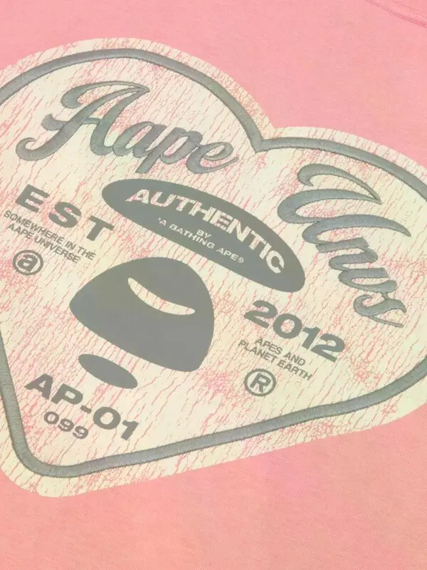 AAPE BY *A BATHING APE Aapeunvs Logo-print Heart-motif T-shirt