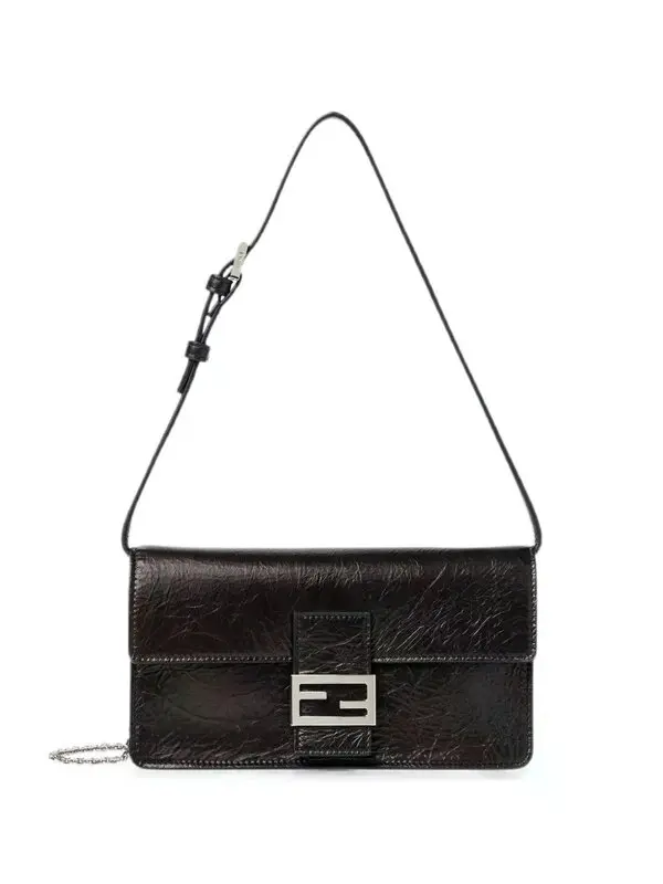 Fendi Tuve Logo-plaque Leather Wallet On Chain