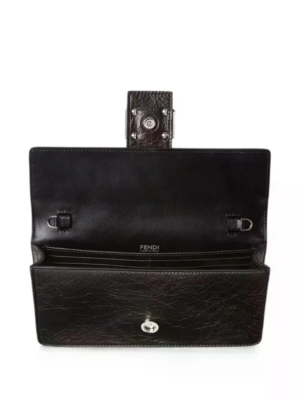 Fendi Tuve Logo-plaque Leather Wallet On Chain