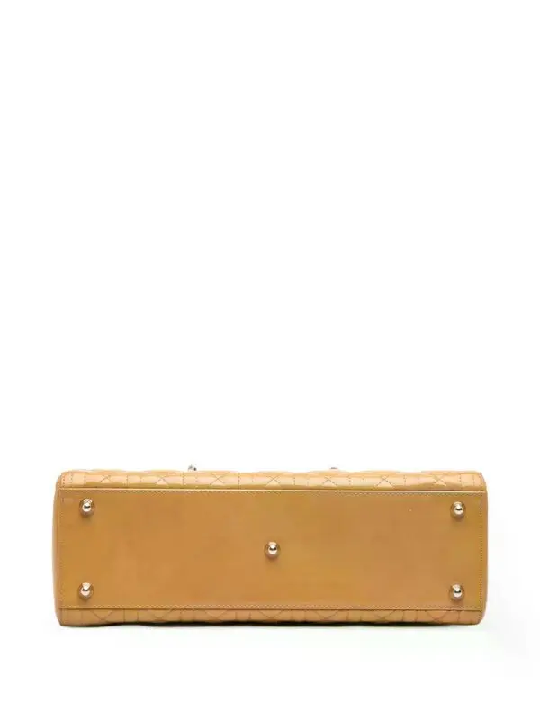Dior 2012 Large Patent Cannage Lady Satchel - Neutrals