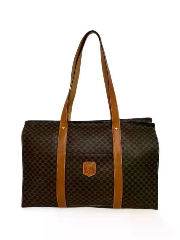 Celine 1990-2000 Macadam Coated Canvas Tote Bag
