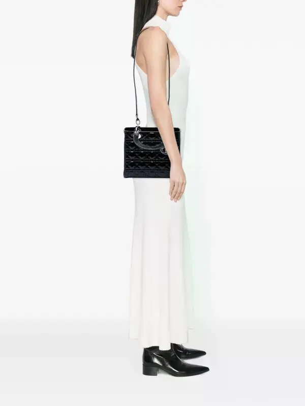 Dior 2012 Medium Patent Cannage Lady Satchel