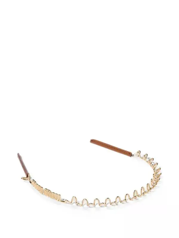 Miu Miu Metal And Leather Headband