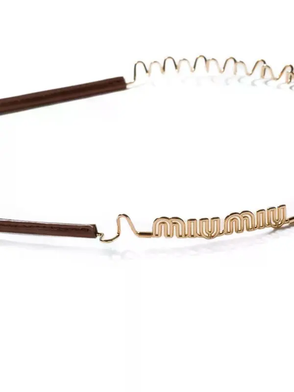Miu Miu Metal And Leather Headband