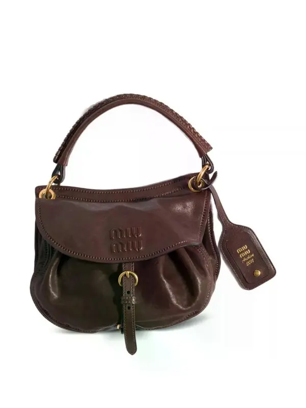 Miu Miu Rendez-vous Nappa Leather Bag - Brown